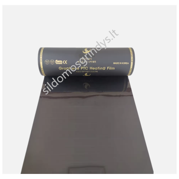 PTC GRAPHENE elektrinė šildymo plėvelė Plėvelės plotis 50 cm